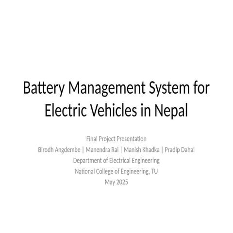 BMS_EV_Nepal_Presentation.pptxforelectricalengin | PPTX