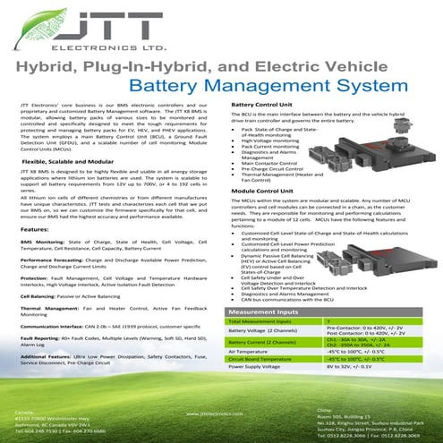 BMS Product Specifications V2 | PDF
