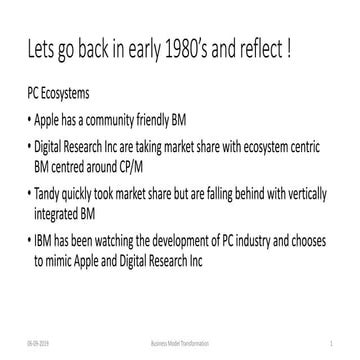 Business Model Transformation Pptx