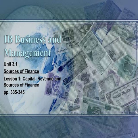 Bm Unit 3.1 Sources of Finance | PPTX