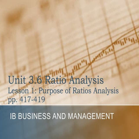 Bm Unit 3.6 Ratio Analysis | PPT