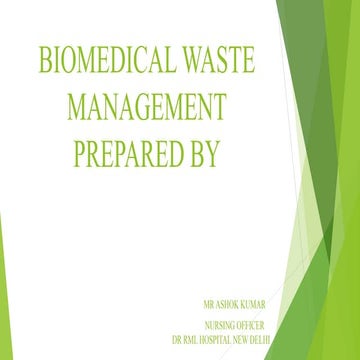 Biomedical Waste Management (BMW) | PPTX