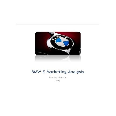 Analysis of BMW e-marketing strategies | PDF