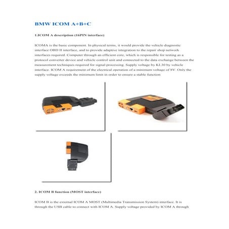BMW ICOM A+B+C | PDF