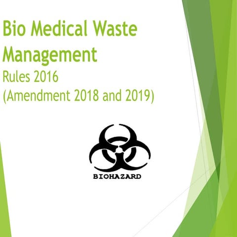 Latest Biomedical waste management guidelines | PPTX