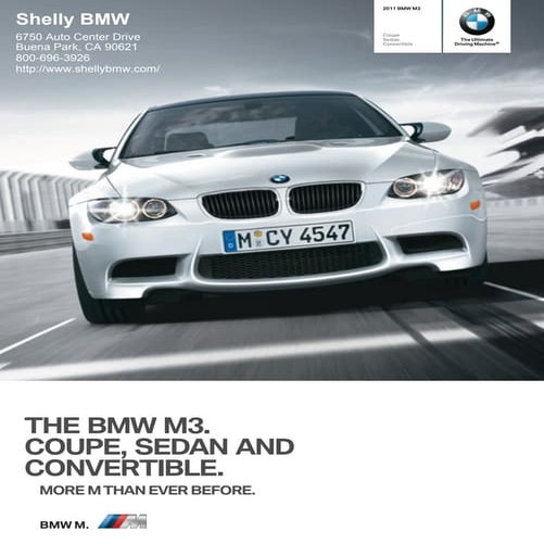 2011 Shelly BMW M3 Convertible Los Angeles CA | PDF