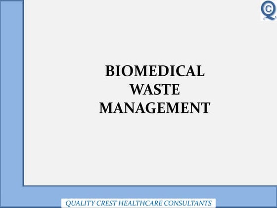 Disposal of sharp wastes(BIO MEDICAL WASTE MANAGEMENT) | PPTX | Medical ...