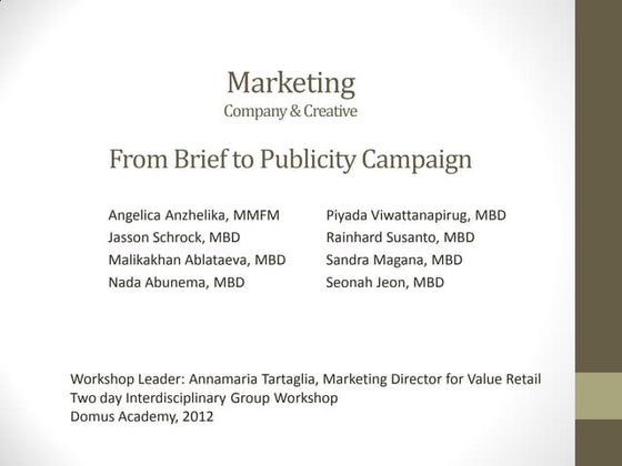 The Good Brief - a no-frills guide to writing creative briefs | PDF ...