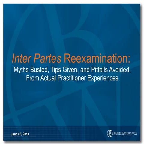 Inter Partes Review (IPR) - A Brief Understandings | PPTX