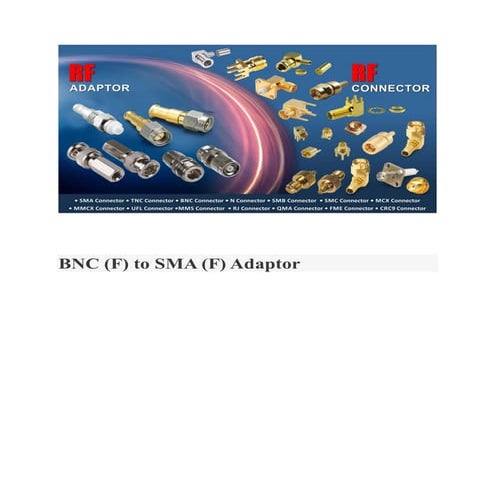 RF CONNECTOR | PDF