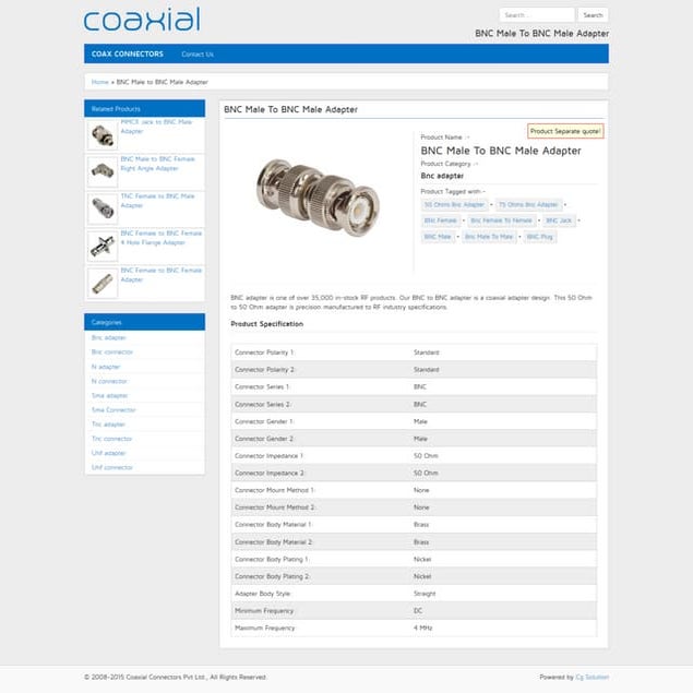 Bnc male to bnc male adapter 2 | PDF