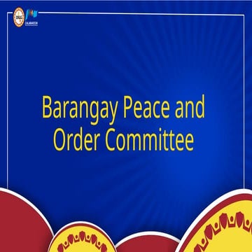 Barangay Peace and Order Planning for BLGU | PPTX