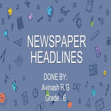 Newspaper Headlines | PPTX