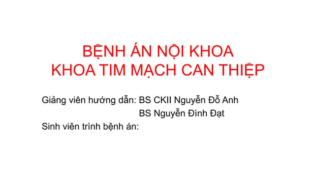 BỆNH ÁN 2 | PDF