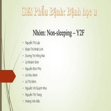 Bệnh học u y2f | PPTX