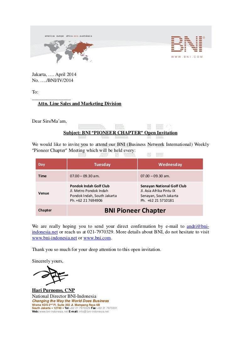Bni pioneer chapter open invitation