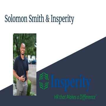Solomon Smith - Insperity - HR Solutions | PDF