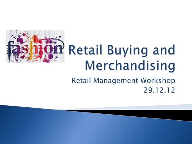Merchandise planning step by step process | PPT