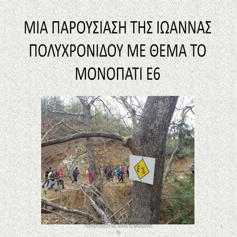 ΤΟ ΕΥΡΩΠΑΙΚΟ ΜΟΝΟΠΑΤΙ Ε6 -ΕΘΝΙΚΑ ΜΟΝΟΠΑΤΙΑ | PPTX