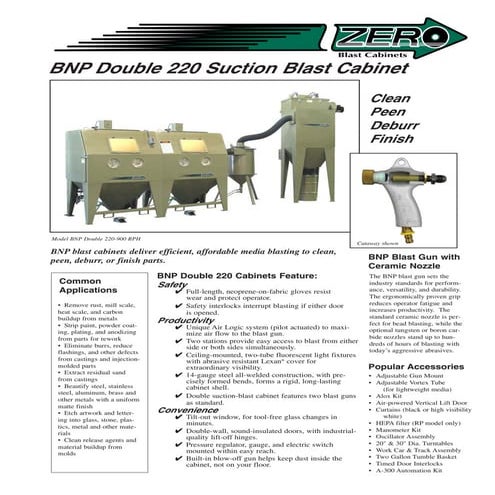 Bnp double 220_suction_blast_cabinet | PDF