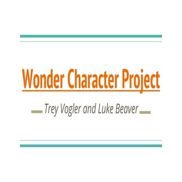Wonder power point | PPTX