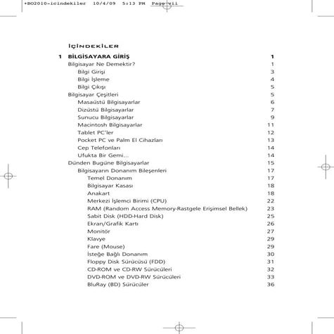 +Bo2010 Icindekiler | PDF