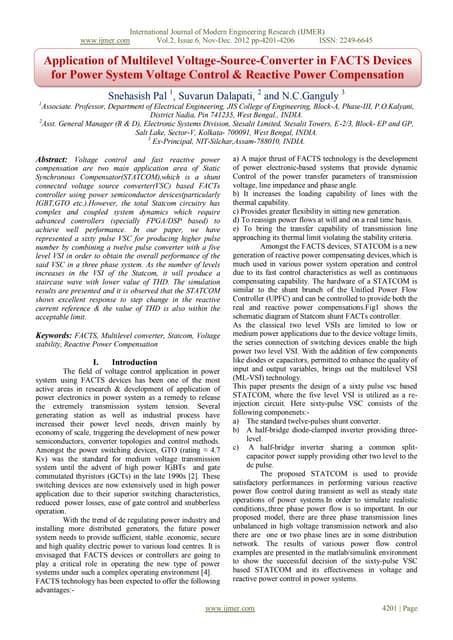 Impact of static synchronous compensator STATCOM installation in power quality improvement | PDF
