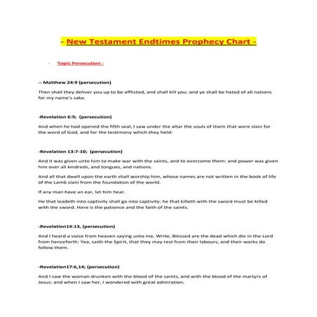 Bible End times Prophecies List. pdf | PDF