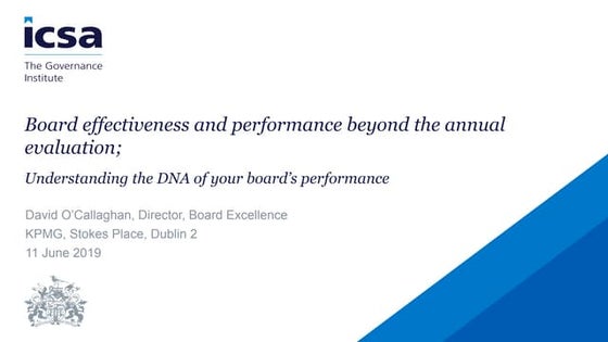 The Five Habits of High-Performing Boards | PPT
