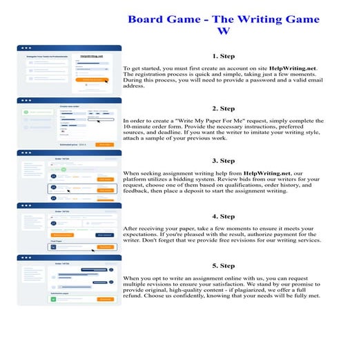 Board Game - The Writing Game W | PDF
