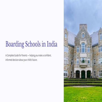 Comprehensive Guide to Boarding Schools in Jaipur for Parents | PDF