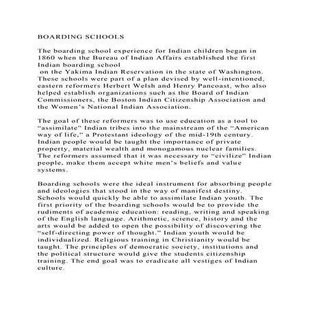 BOARDING SCHOOLSThe boarding school experience for Indian childr.docx