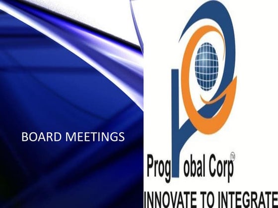 Board Meeting Powerpoint | PPT