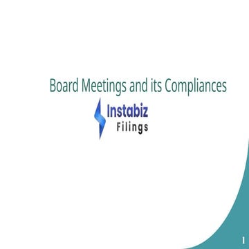 Understanding Board Meetings and Compliance Requirements | PPTX