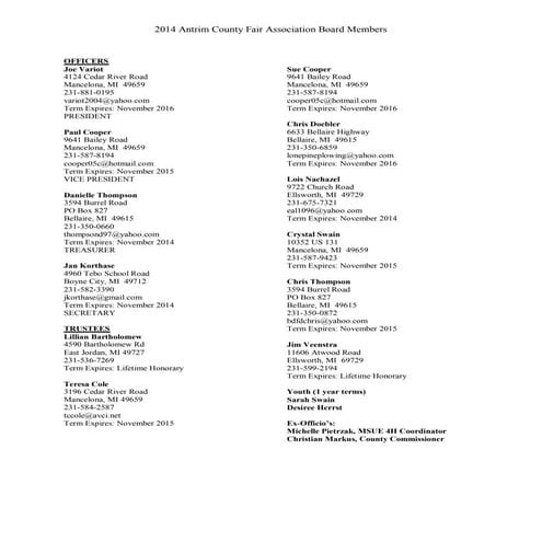 Board members 2014 | PDF