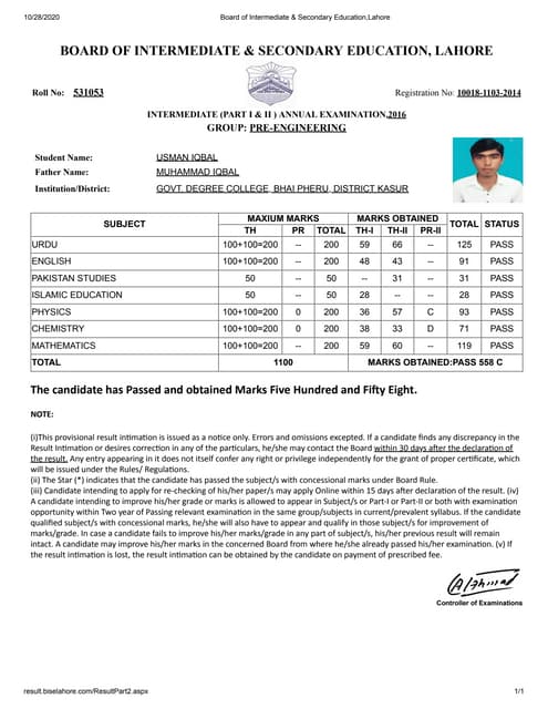 MATRIC | PDF | Secondary Education | Education