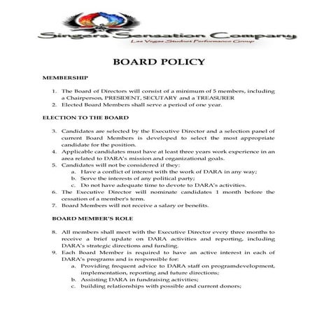 Board policy ssc 2012 | DOCX | Business | Business and Finance