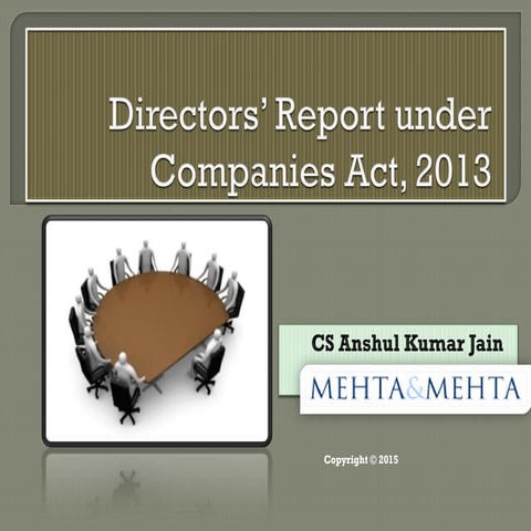 Board report Under Companies Act, 2013 | PDF