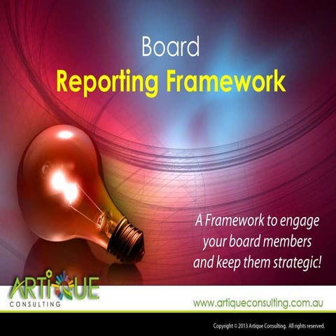 Board Reporting Framework - Engage your board members and keep them ...