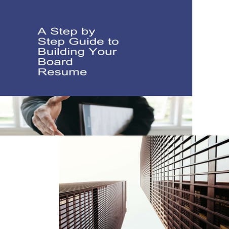 How to Write a Board of Director Resume | PPTX | Resume Writing and ...