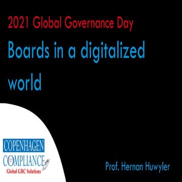 Hernan Huwyler - Boards in a Digitalized World | PPT