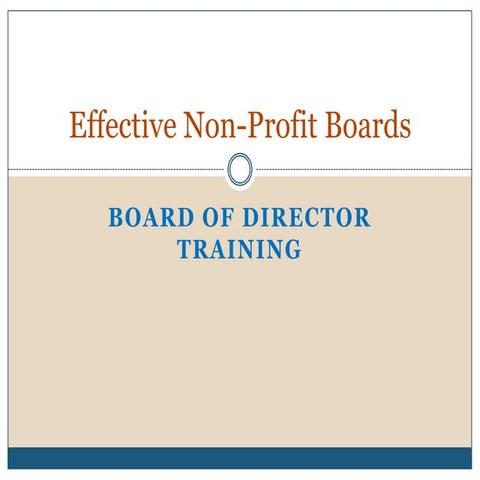 Board Training for Nonprofits | PPTX