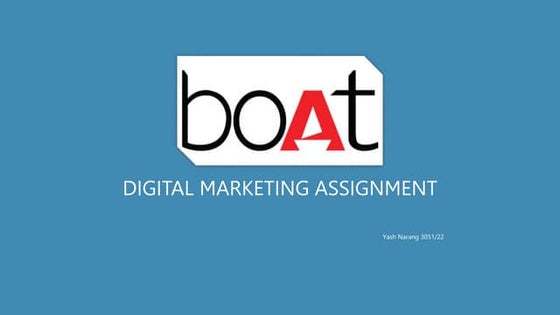 A case study on boAt brand presentation by Preeti singh | PDF