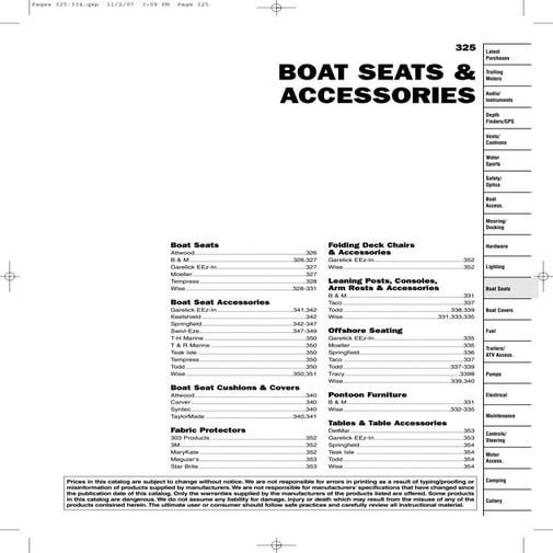 Boat seats catalog | PDF