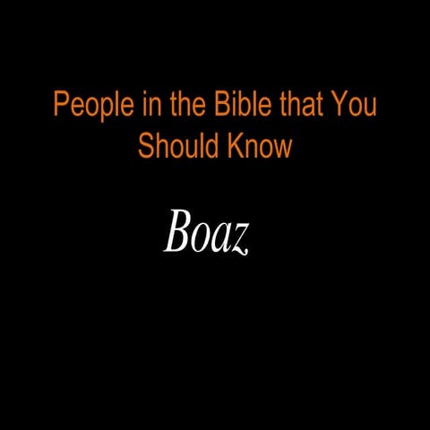 Boaz | PPT