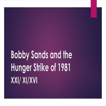 Bobby Sands and the Hunger Strike of 1981.pptx