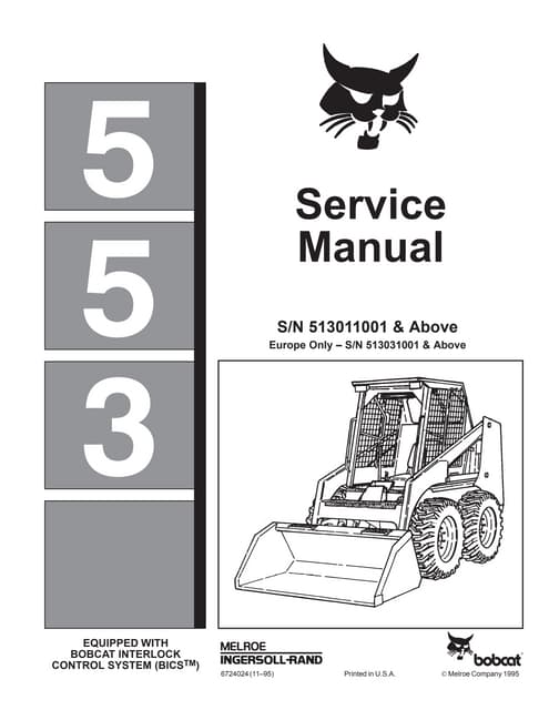 Bobcat 743B Skid Steer Loader Service Repair Manual.pdf