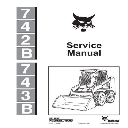 Bobcat 743B Skid Steer Loader Service Repair Manual.pdf