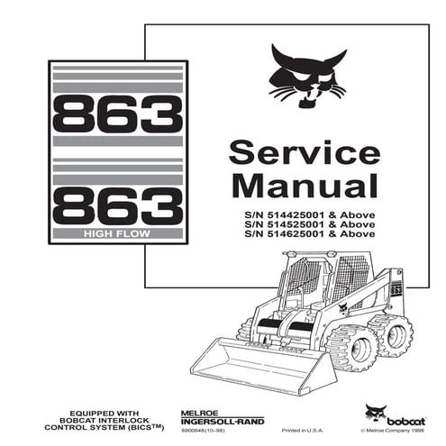 Bobcat 743B Skid Steer Loader Service Repair Manual.pdf