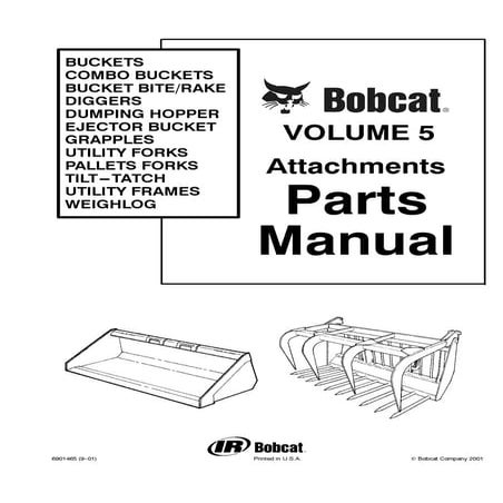 Bobcat buckets, rakes, diggers, grapples, utility forks, pallet forks ...
